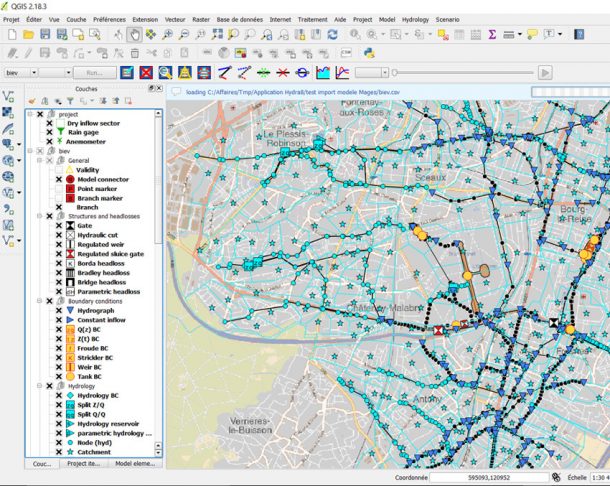 HYDRA plugin hydraulique de QGIS | Hydra software